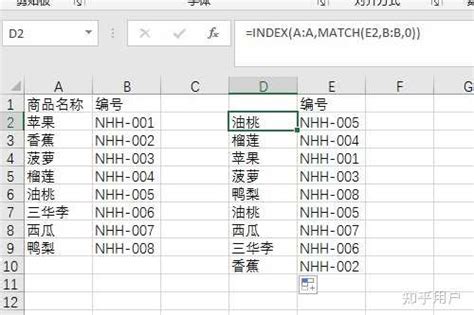 Excel如何自动填充编号对应的商品名称？ 知乎