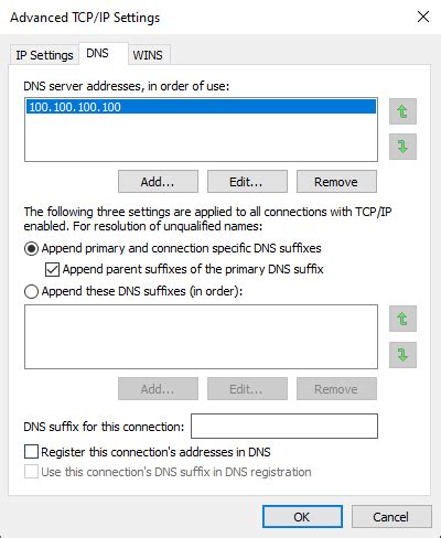 Tailscale IP Registering In Windows DNS Regardless Of Settings Issue Tailscale