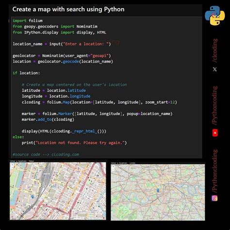 Python Coding On Instagram Create A Map With Search Using Python