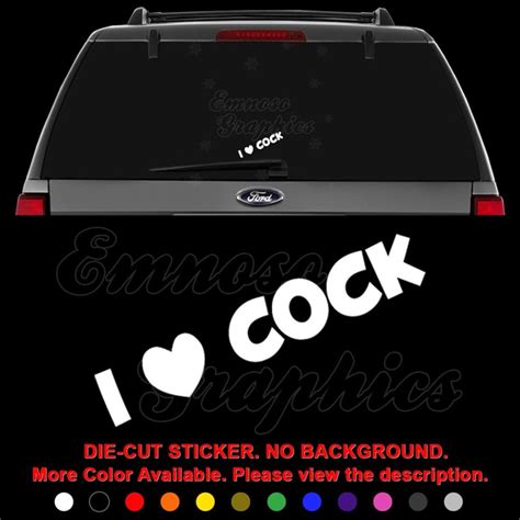 I Love Cock Sex Porn Decal Sticker For Car Truck Motorcycle Windows Bumper Laptop Helmet