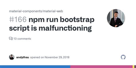 Npm Run Bootstrap Script Is Malfunctioning · Issue 166 · Material Componentsmaterial Web · Github