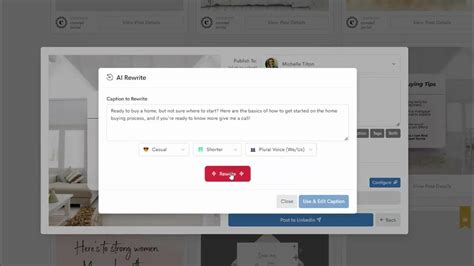ai rewrite generative social captions create by curated social youtube