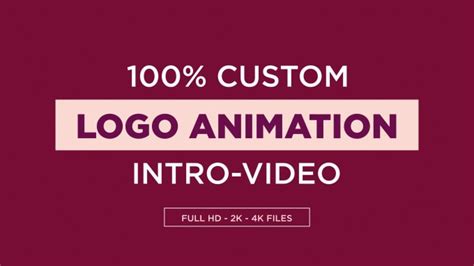 Create A Dynamic Custom Logo Animation Intro By A Animation Fiverr