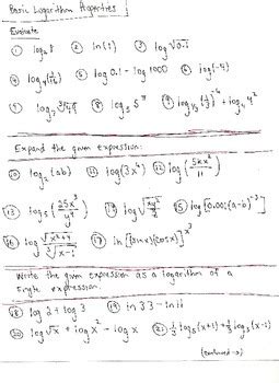 Properties Of Logarithms By PatrickJMT TPT