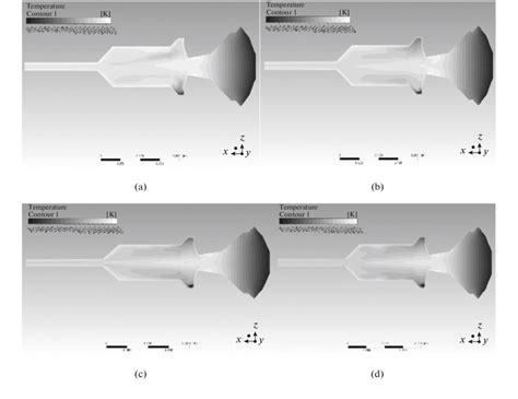 Contour Of Temperature In Rotational Speeds 150 A 100 B 50 Rpm