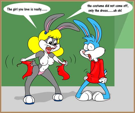 rule 34 anthro breasts bugs bunny buster bunny color crossdressing