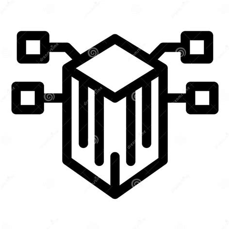 Blockchain Network Connecting Through Cube Symbolising Decentralized Finance Stock Illustration