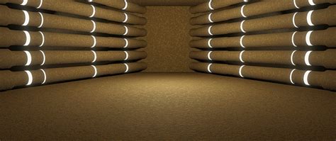 초현대적 디스토피아 차고 지하 격납고 복도 장면 다크 그레이 추상 배경 그래픽 디자인 3d 일러스트 레이 션을위한 제품을위한 공간 0명에 대한 스톡 사진 및 기타 이미지