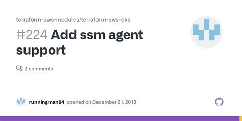 add ssm agent support · issue 224 · terraform aws modules terraform