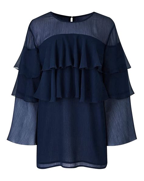 Plus Size Wholesale Clothing By Simply Be Simplybe Navy Tiered
