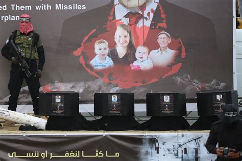 Hamas Stages Macabre Ceremony To Release Bodies Of Four Israeli