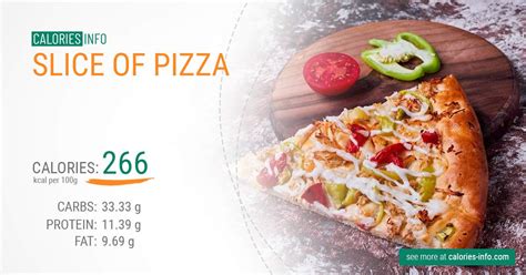 Slice Of Pizza Calories And Nutrition 100g