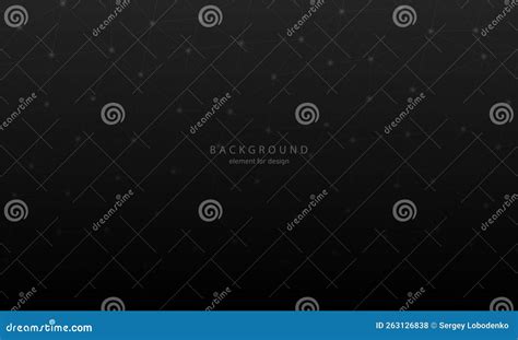 Abstract Black Background Technology Connection Low Poly Molecule And Communication Background