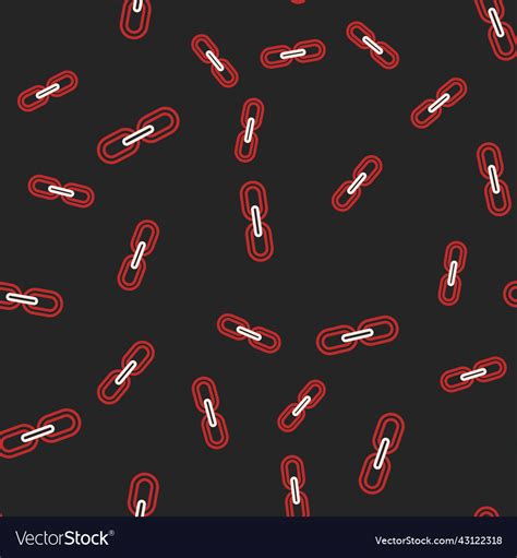 Line Chain Link Icon Isolated Seamless Pattern Vector Image