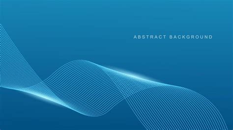 Abstract Glowing Wave Lines On Dark Blue Background Dynamic Wave Pattern Modern Flowing Wavy