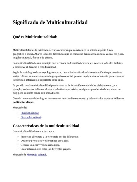 Multiculturalidad Descargar Gratis Pdf Ciencias Del Comportamiento