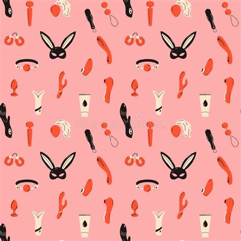 Seamless Pattern Set Of Sex Toy Vector Illustration Stock Vector Illustration Of Leisure