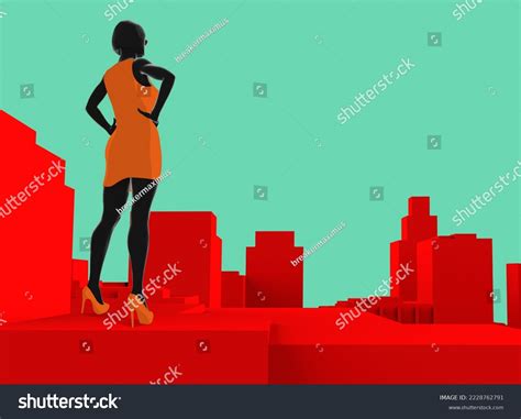3d Render Noir Illustration Sexy Toon Stock Illustration 2228762791