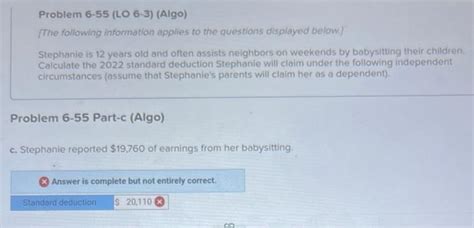 solved problem 6 55 lo 6 3 algo [the following