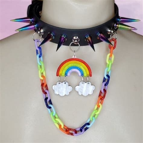 Spiked Choker Etsy