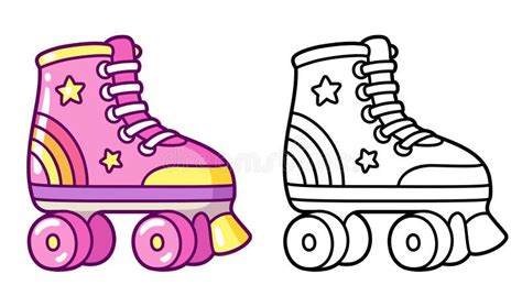 Cute Roller Skate Drawing Stock Vector Illustration Of Design 369848982