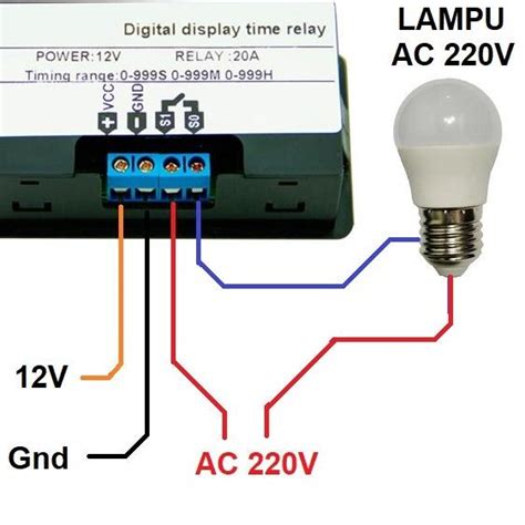 jual tm1 timing delay timer relay module 12v digital led dual display