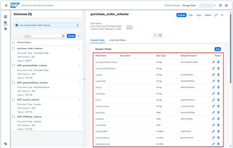 Create Schema For Purchase Order Documents Sap Tutorials