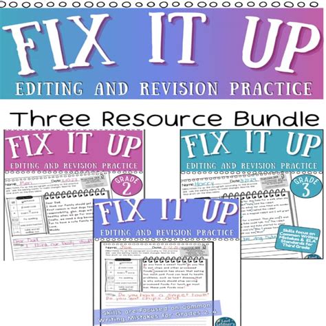 Fix It Up Bundle Practice Editing And Revising Common Writing Errors