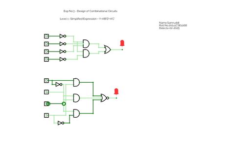Circuitverse Exp 3 Design Of Combinational Circuits
