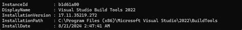 Vswhereexe Not Giving The Current Version Of Vsbuildtools Installed Microsoft Qanda