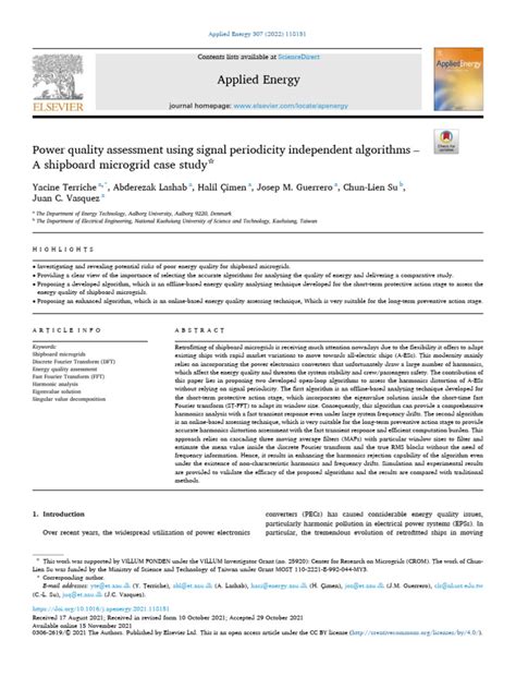 Power Quality Assessment Using Signal Periodicity Independent Algorithms A Shipboard Microgrid