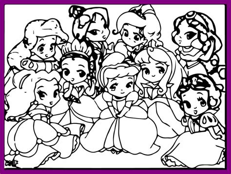 Disney Princess Cute Coloring Pages