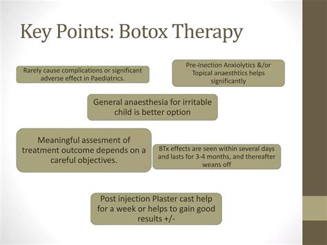 Cerebral Palsy Spasticity Management Botox Therapy PPTX