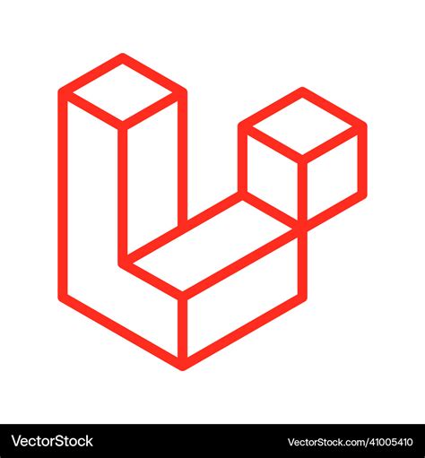 Laravel Php Web Framework Logo Lizenzfreies Vektorbild