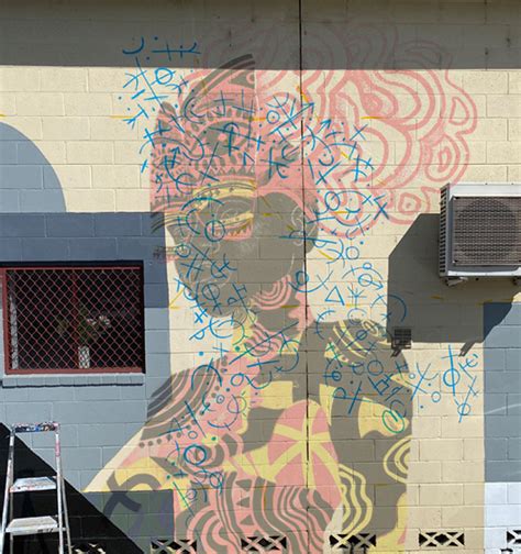 Squiggle Grid Doodle Grid Upscale Mural Technique