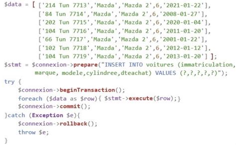 Insérer Plusieurs Lignes Dans Une Table Mysql Avec Pdo Php Apcpedagogie
