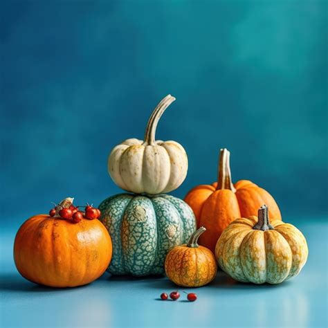 Premium Ai Image Decorative Pumpkins Background