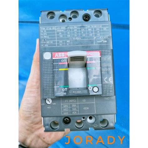 Jual MCCB ABB TMAX XT1B 40 A 3P 18KA Kota Semarang PT Jorady Mitra Jaya Tokopedia