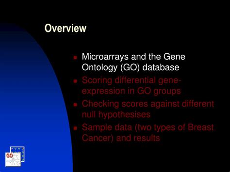 Ppt Gene Ontology As A Tool For The Systematic Analysis Of Large Scale Gene Expression Data