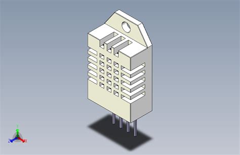 Dht22 湿度和温度传感器 Catia 模型图纸下载 懒石网