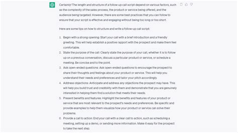 How To Develop Follow Up Call Scripts For Sales With ChatGPT AI Pro Tips