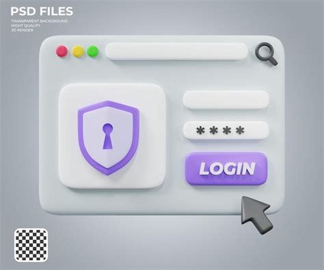 Secure Login And Password Concept Website Security