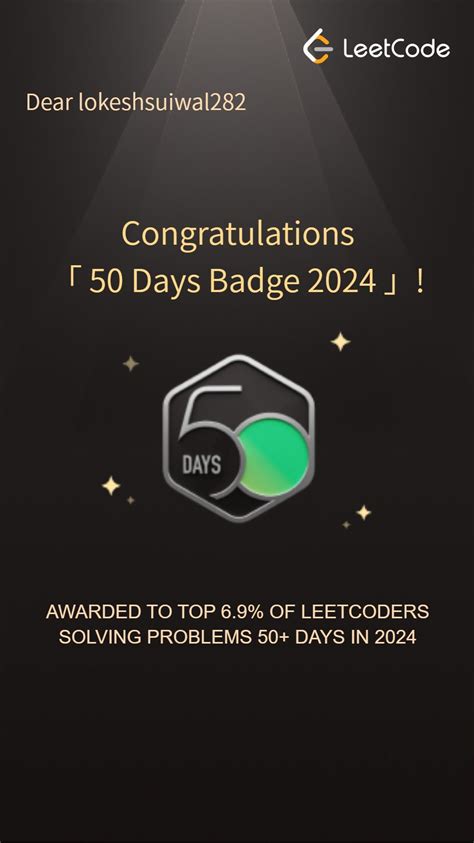 Lokesh Kumar Saini On Linkedin Leetcode Leetcodechallenge Leetcode2024