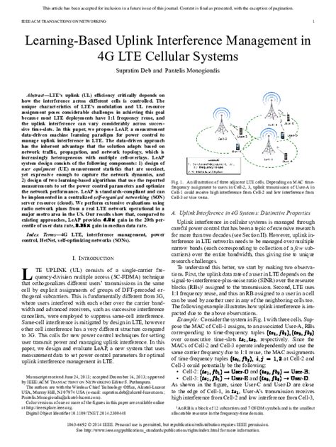 pdf learning based uplink interference management in 4g lte cellular