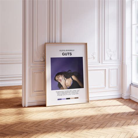 Olivia Rodrigo Album Guts Printable Poster Olivia Rodrigo Digital