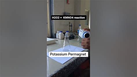 H2o2 React With Kmo4 Experiment Science Chemistry Youtube
