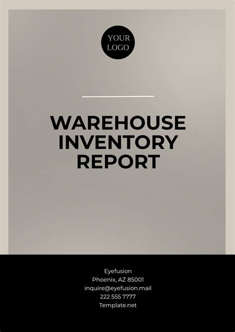 Free Inventory Report Templates To Edit Online And Print
