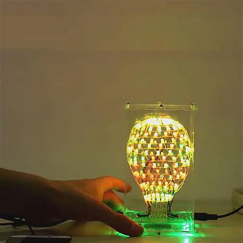 Electronic Diy Kit Colorful Led Cubic Ball 3d Led Suite Smart Electronics Led Cubic Sphere Kit