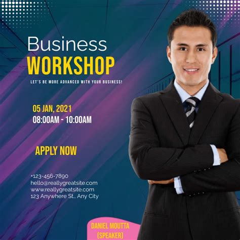 Business Workshop Poster Template Postermywall
