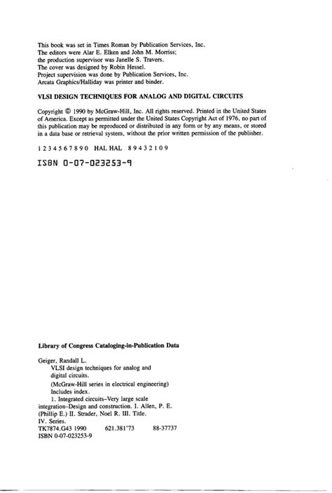 vlsi design techniques for analog and digital circuit pdf